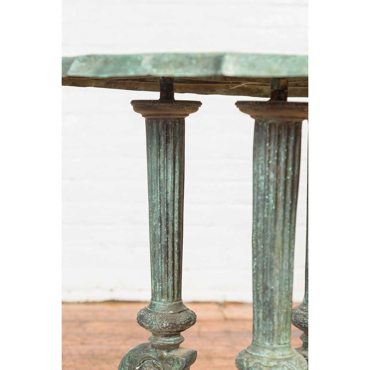 Contemporary Verdigris Bronze Round Garden Table Statue | Randolph Rose ...