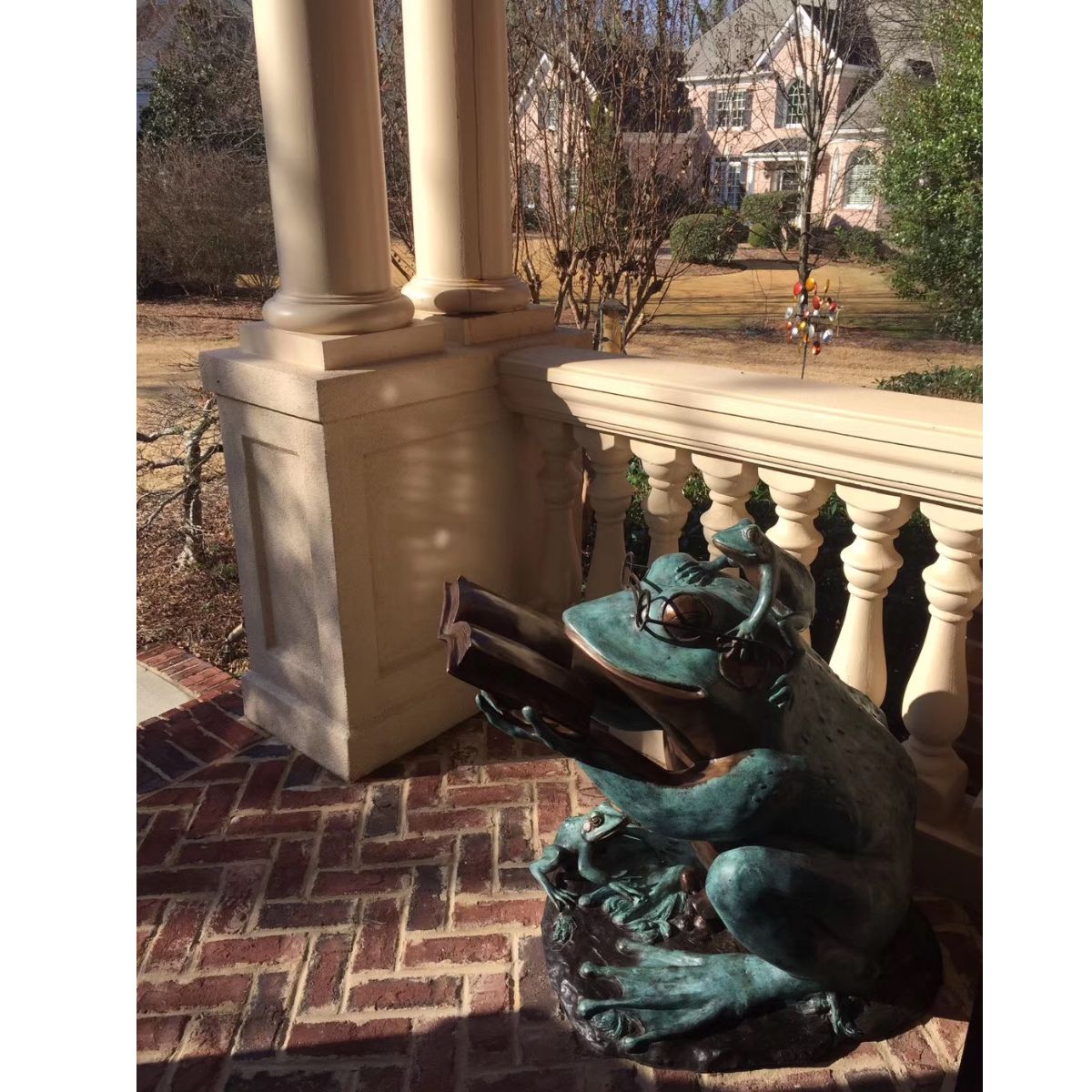 Bronze Frog Statue of a Reading Frog | Randolph Rose Collection