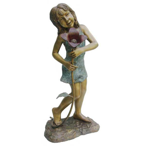 Bronze Children Garden Flower Statues | Randolph Rose Collection