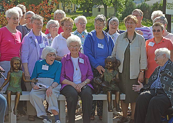 Bronze Statue of a Girl Reading and Dog | Randolph Rose Collection